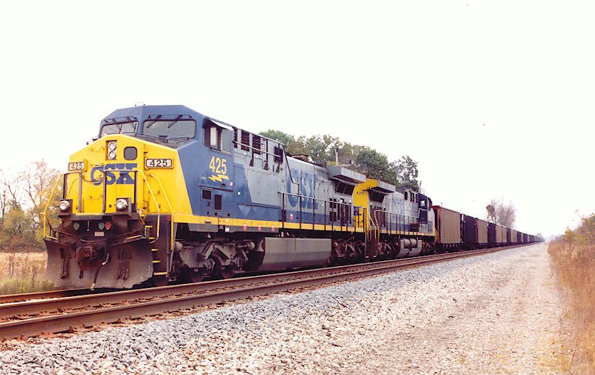 CSX 425 in coal drag service